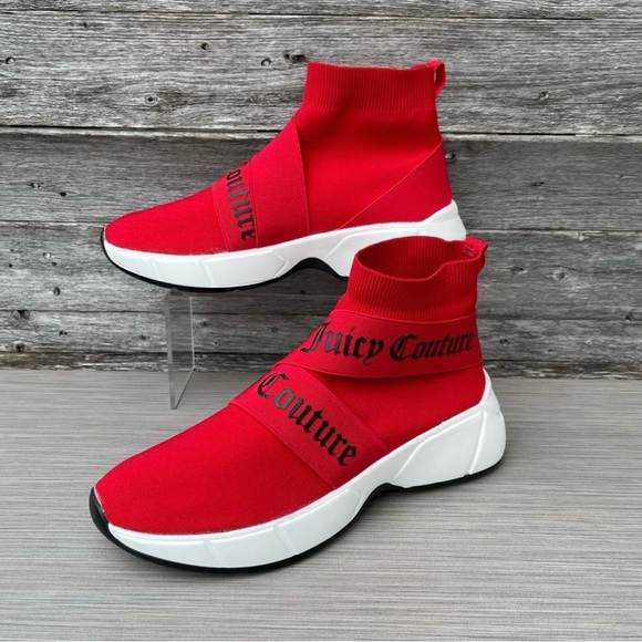 Juicy Couture | Shoes | Juicy Couture Ariella Logo Red Black Multi Knit ...